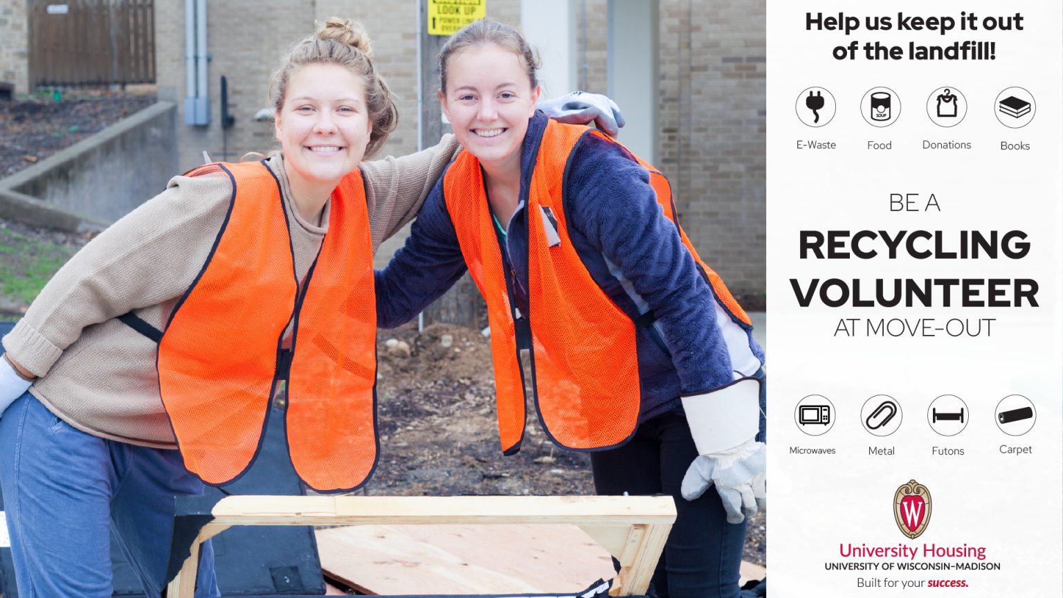 Be a Move Out Recycling Volunteer – University Housing – UW–Madison